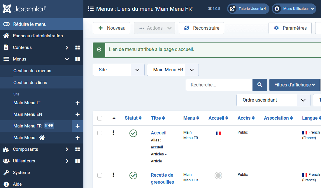 Comment créer un site multilingue avec Joomla 4